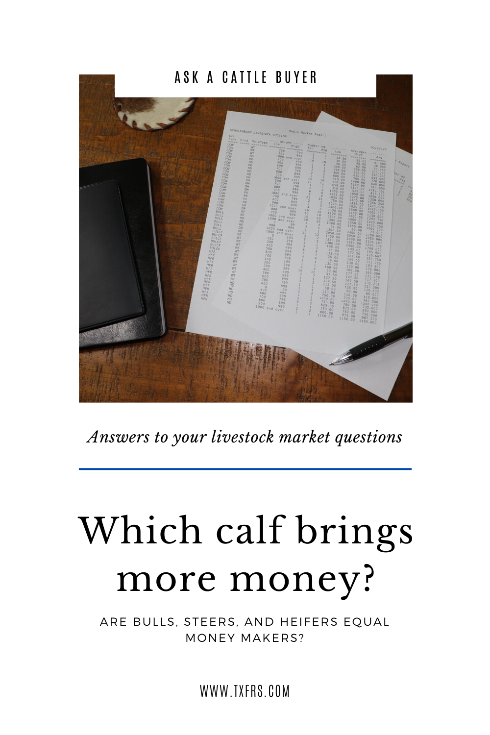 What Type of Calf brings More Money at the Sale? - Texas Farm & Ranch ...